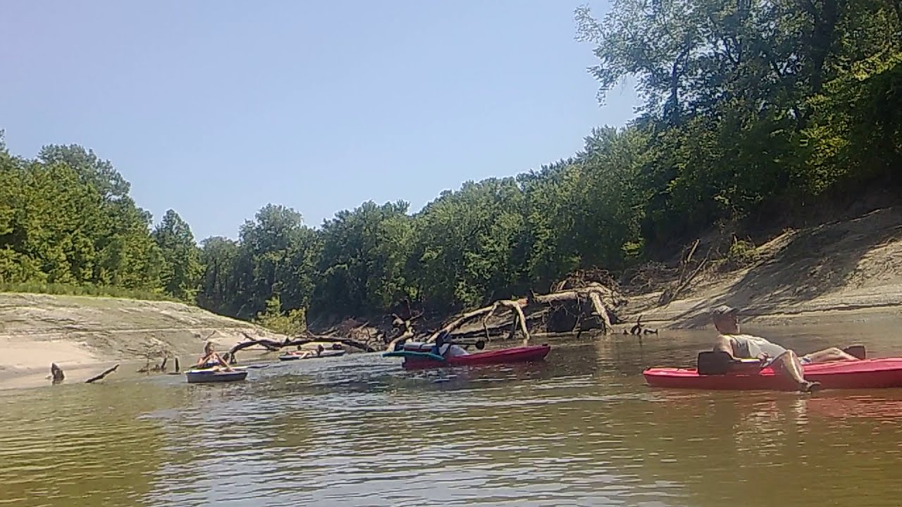 Kayaking down Platte River in Missouri - YouTube