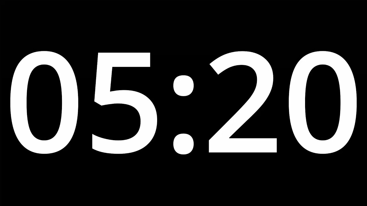 05 MINUTE 20 TIMER with alarm - 320 second COUNTDOWN Clock Alarm - YouTube