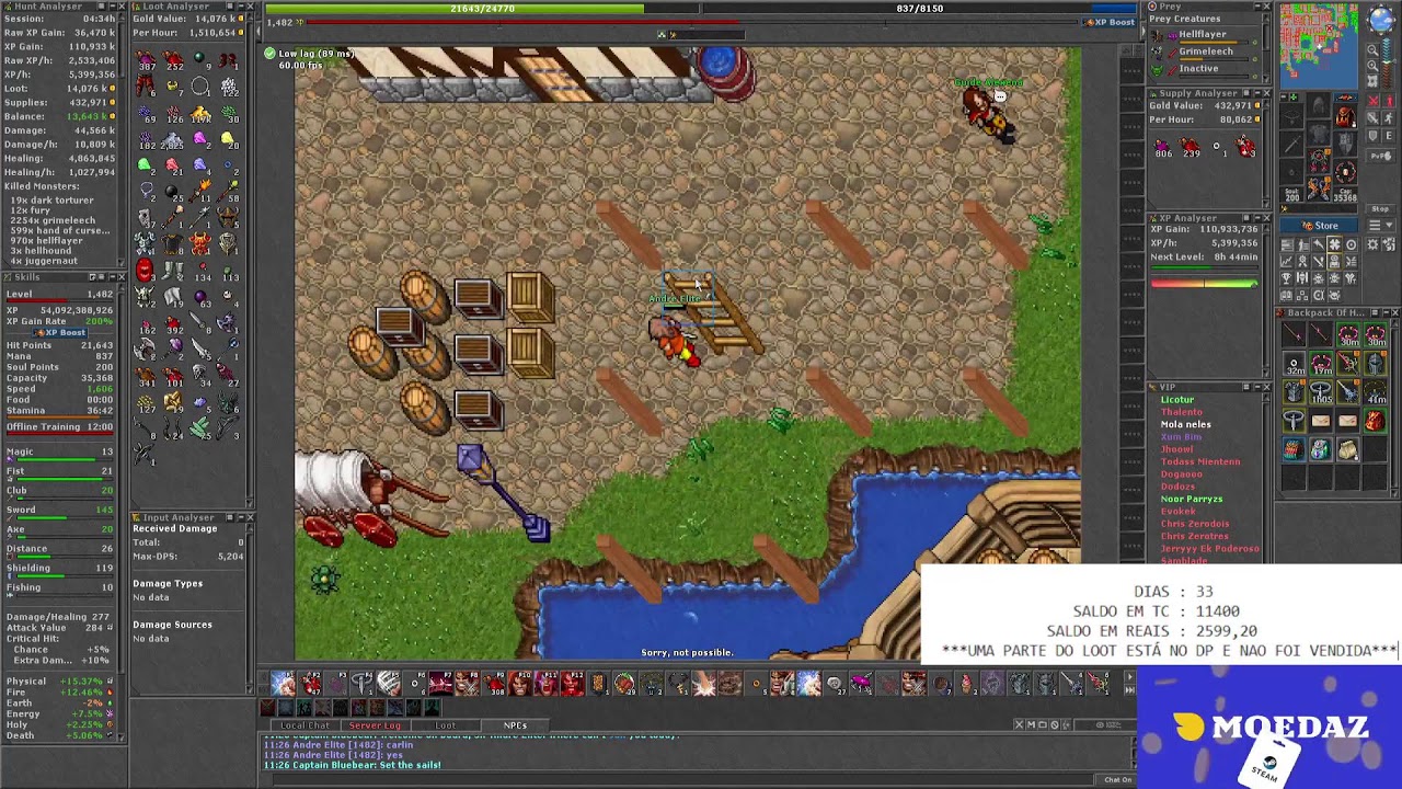 TIBIA GLOBAL - DOUBLE XP ON - YouTube
