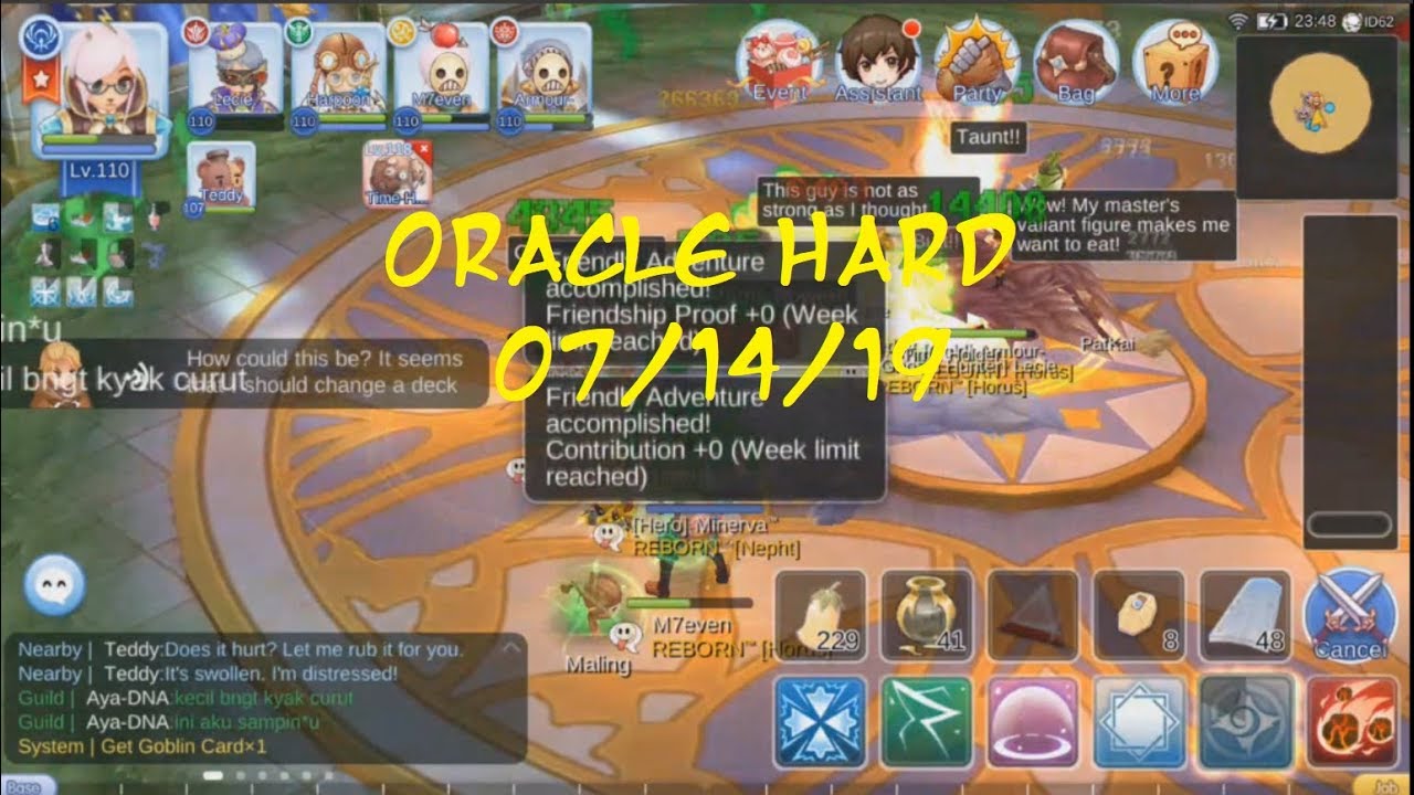 Ragnarok Online Mobile : Oracle Hard 07/14/19 - YouTube