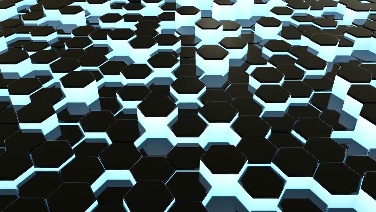 3D Hexagon background Video - Free motion background Video loop - YouTube