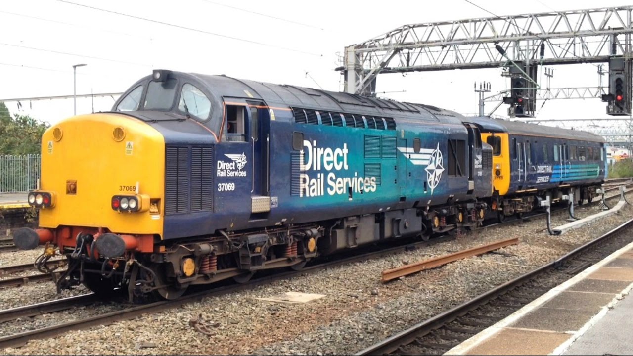 Direct Rail Services Class 37 069 & DBSO Crewe 27/08/16 - YouTube