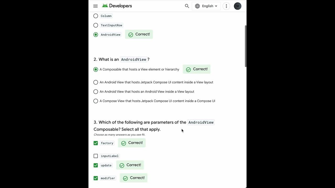 Views in Compose quiz answers || Unit 8: Compose with Views - YouTube
