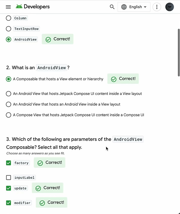 Views in Compose quiz answers || Unit 8: Compose with Views - YouTube