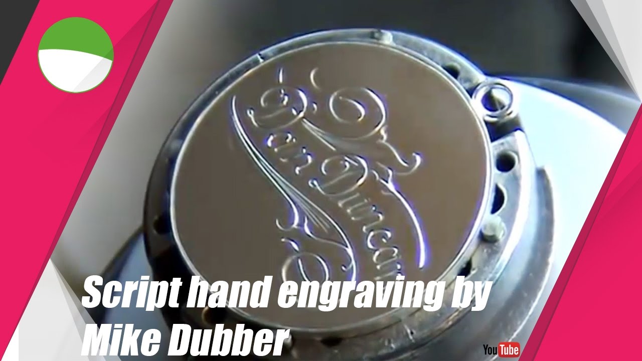 Script hand engraving with Lindsay Classic AirGraver - YouTube