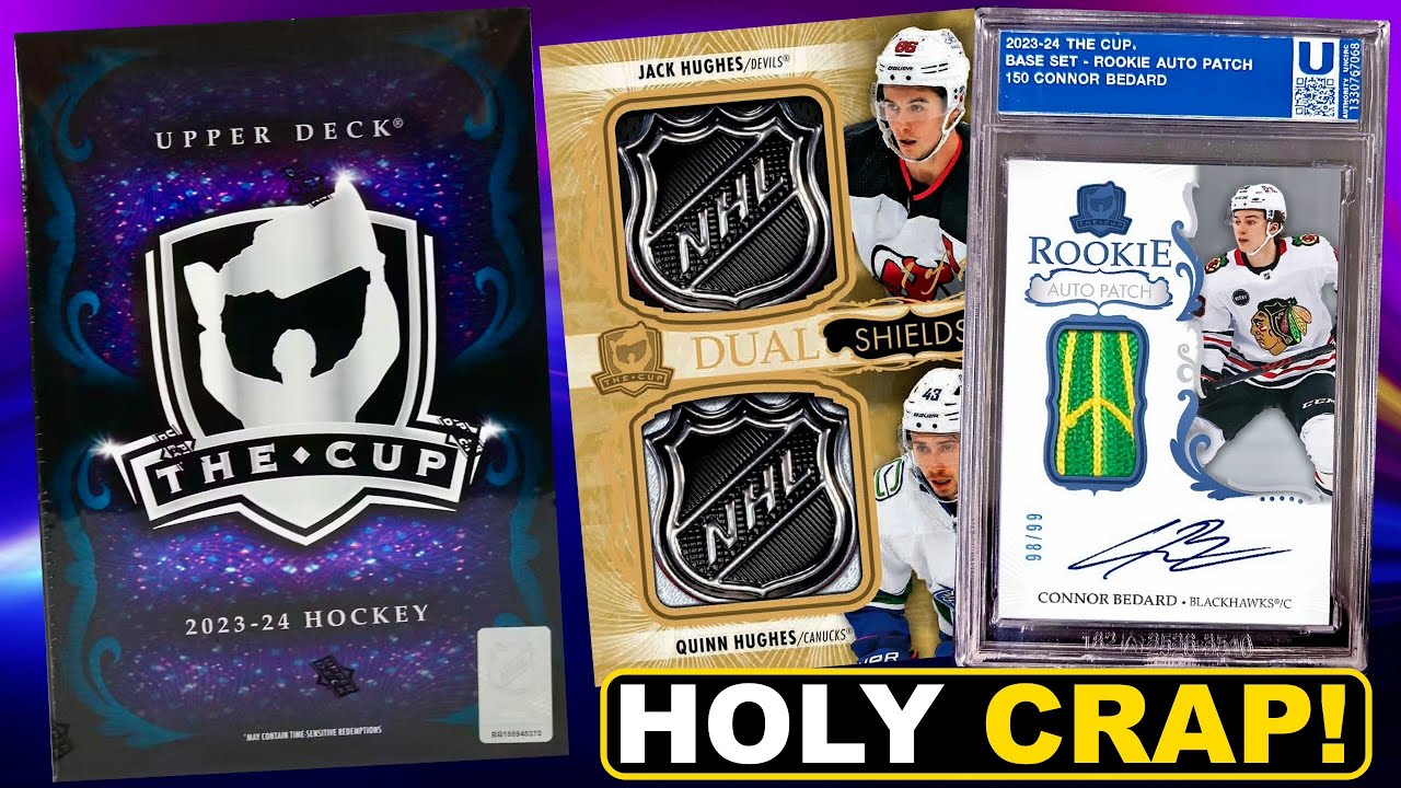 ACTUALLY MASSIVE PULL!!! - 2023-24 Upper Deck The Cup Hockey Hobby Box ...