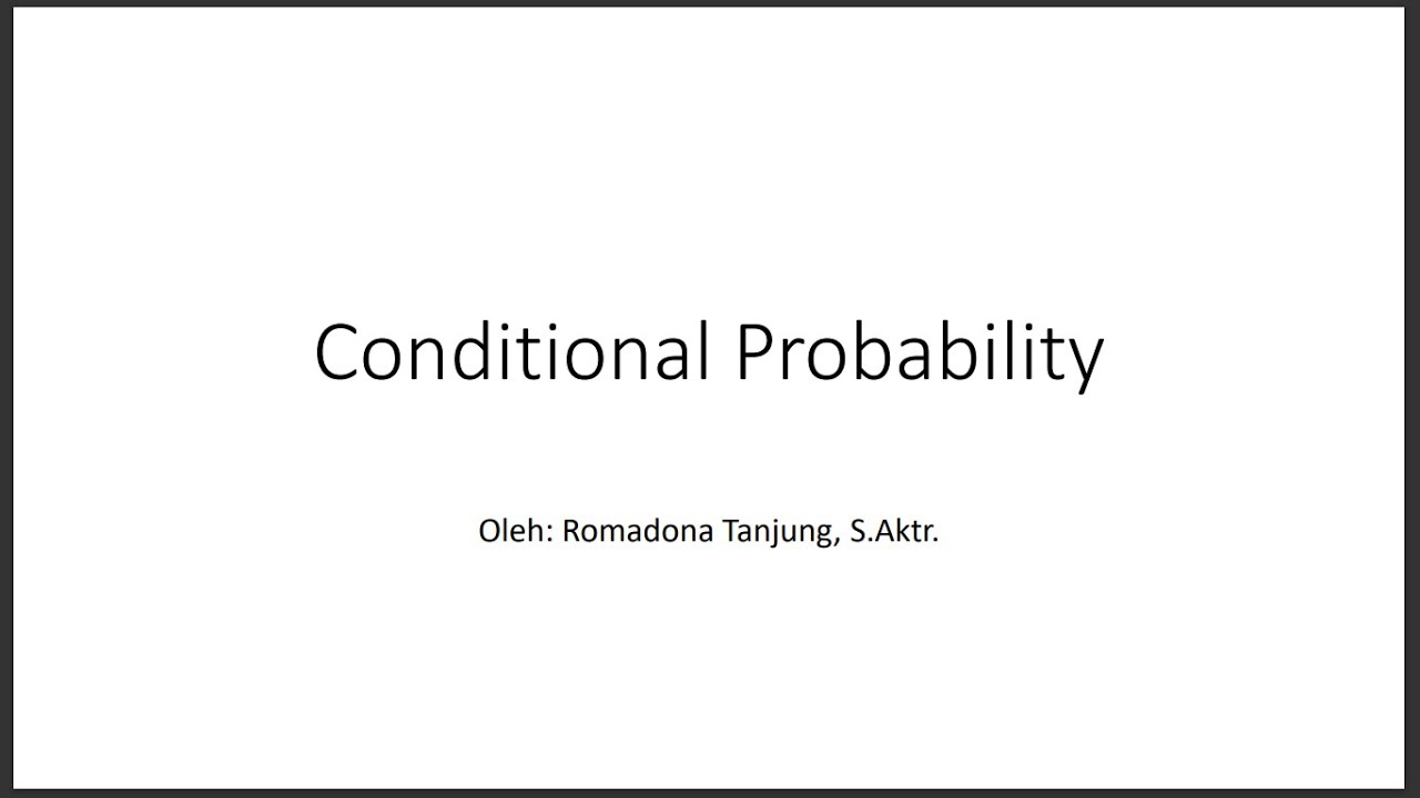 Conditional Probability - YouTube