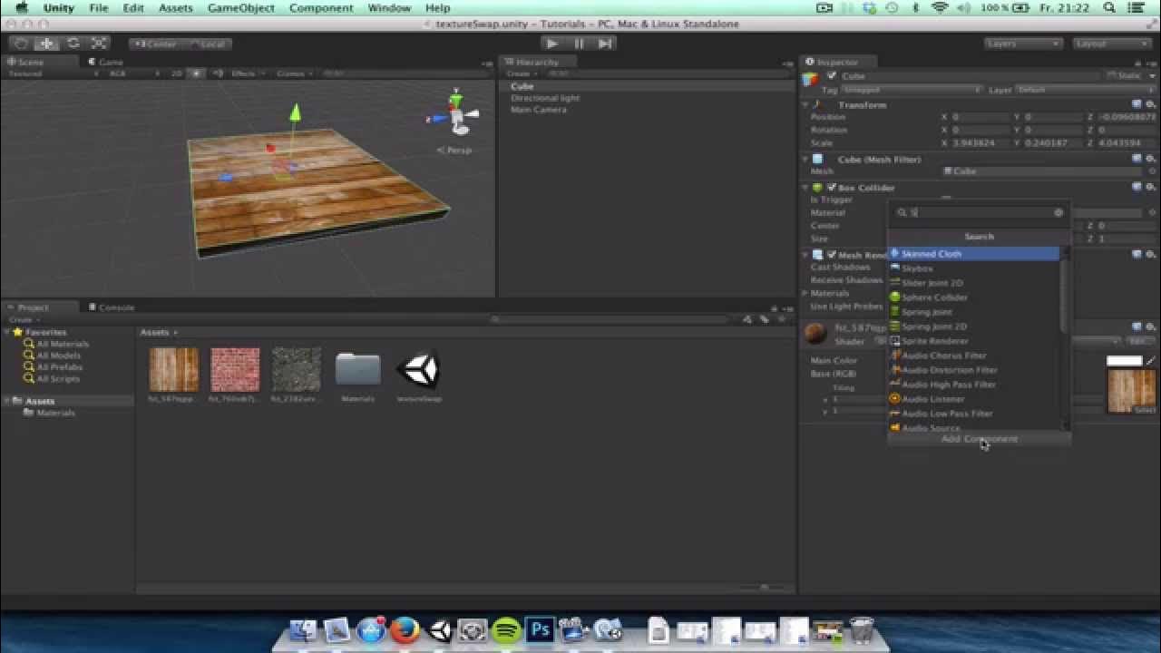 Unity3D Tutorial - Texture Swap - YouTube
