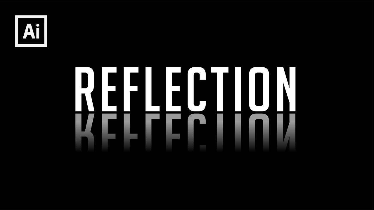 Reflection Effect | Adobe illustrator Text Effect Tutorial - YouTube
