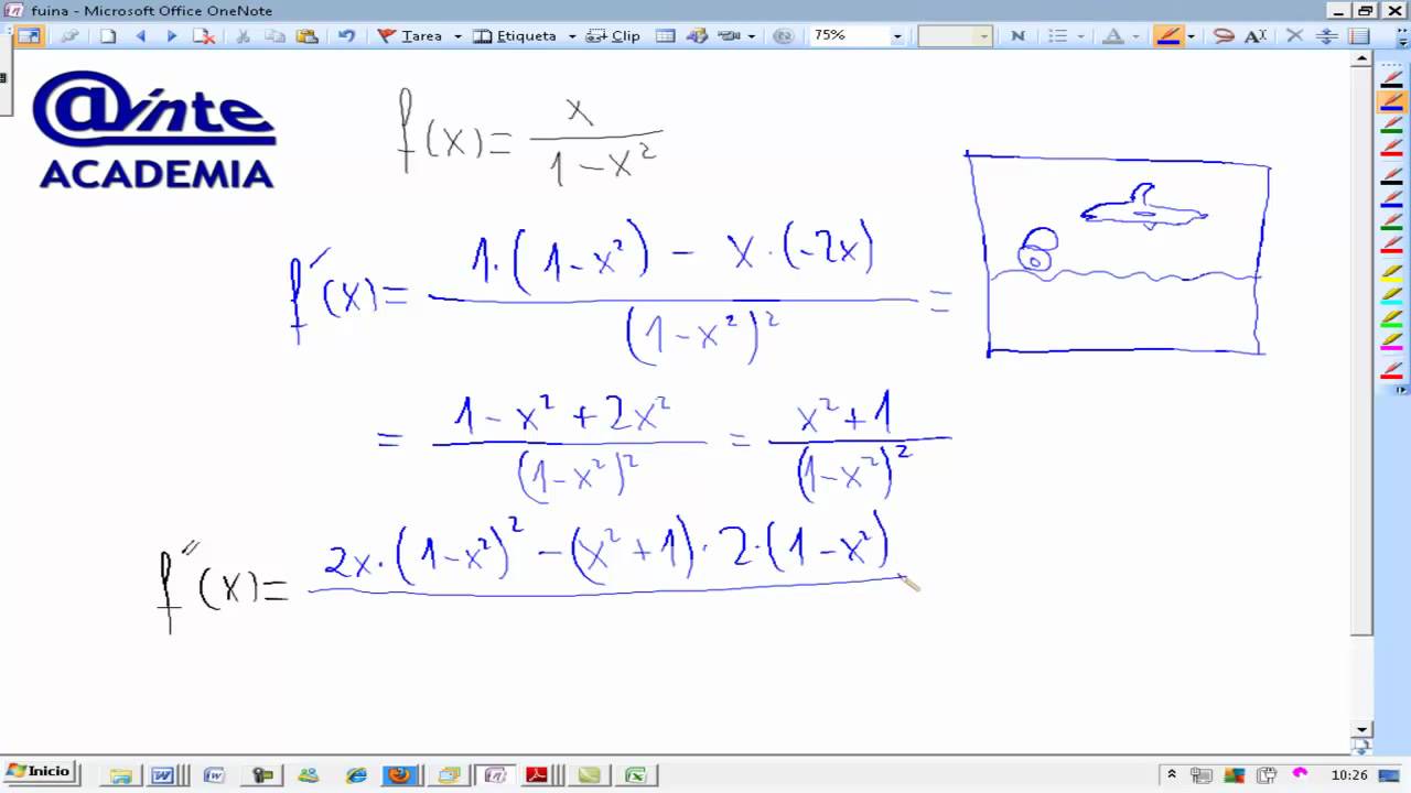 Derivada de una fracción algebraica Matemáticas 2º Bachillerato AINTE ...