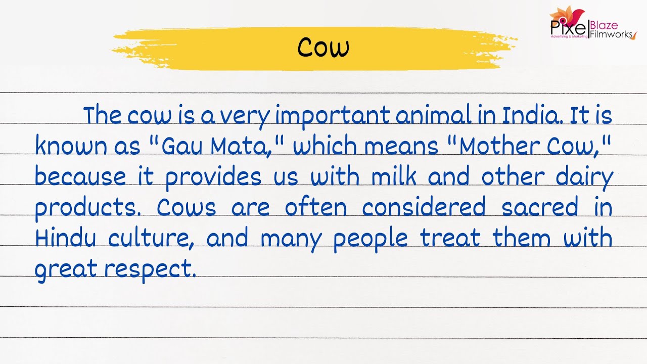 English Essay On Cow | Simple Essay On Cow In English | Scholar Candy ...