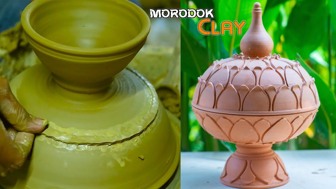 How to make pottery Cones traditional khmer || diy craft placement ...