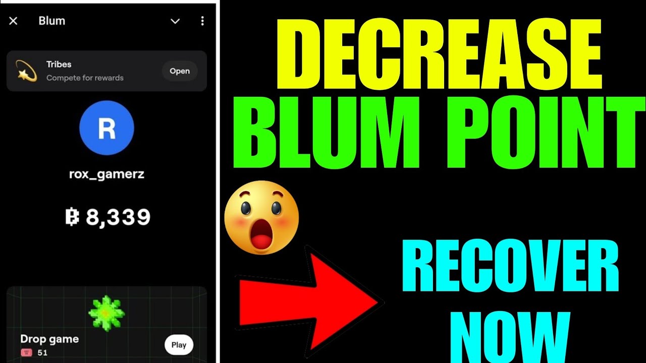 Blum Points Kam Kyu Hogaye😭 ? Blum Points Deceased Problem | Blum Airdrop new update - YouTube