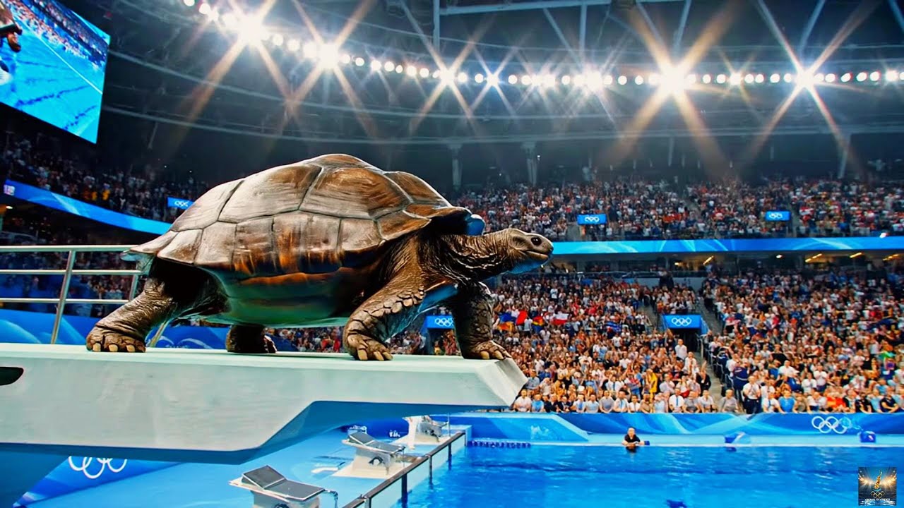 The Olympic Diving Championship🏆| Animal Olympics diving board | Which ...