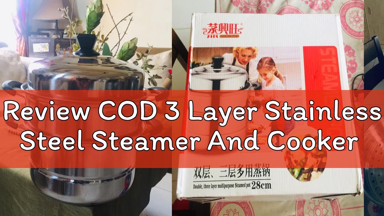 Review COD 3 Layer Stainless Steel Steamer And Cooker - YouTube