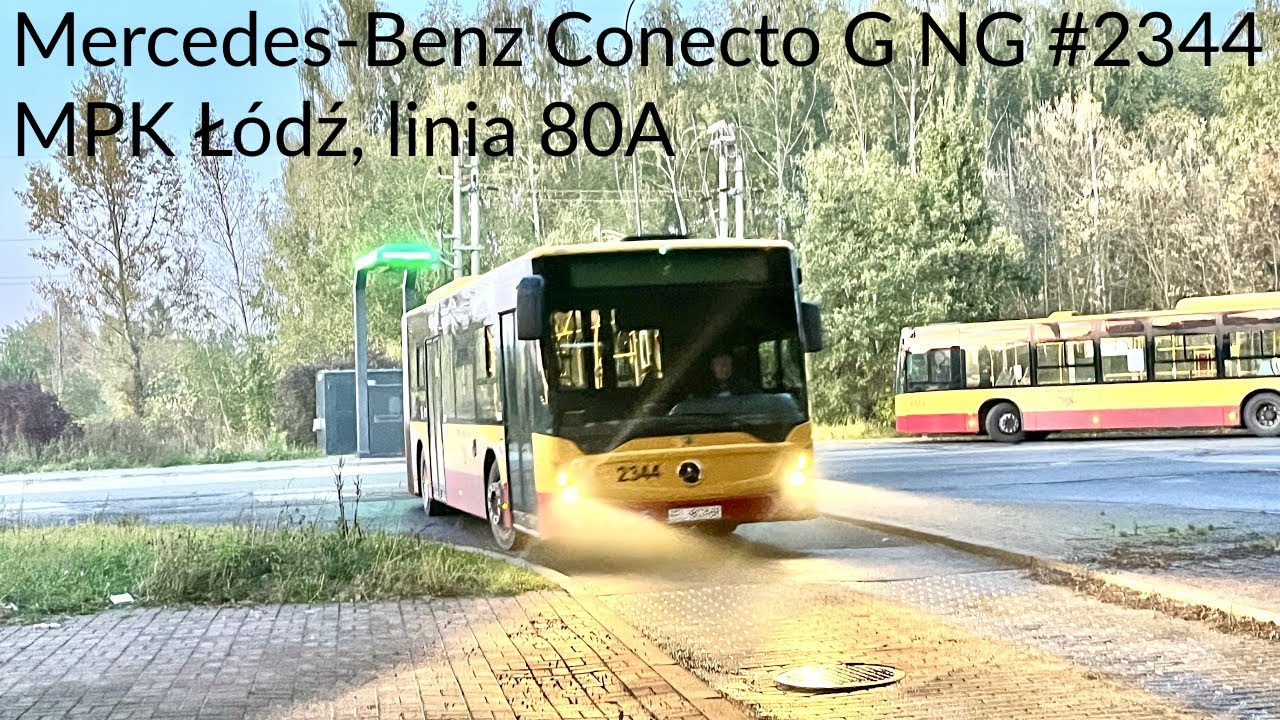 ⚡ Mercedes-Benz Conecto G NG #2344 - MPK Łódź 🚌 linia 80A - YouTube