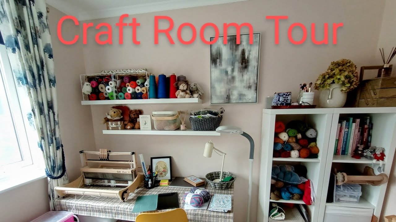 SMALL CRAFT ROOM TOUR....My new happy place! - YouTube