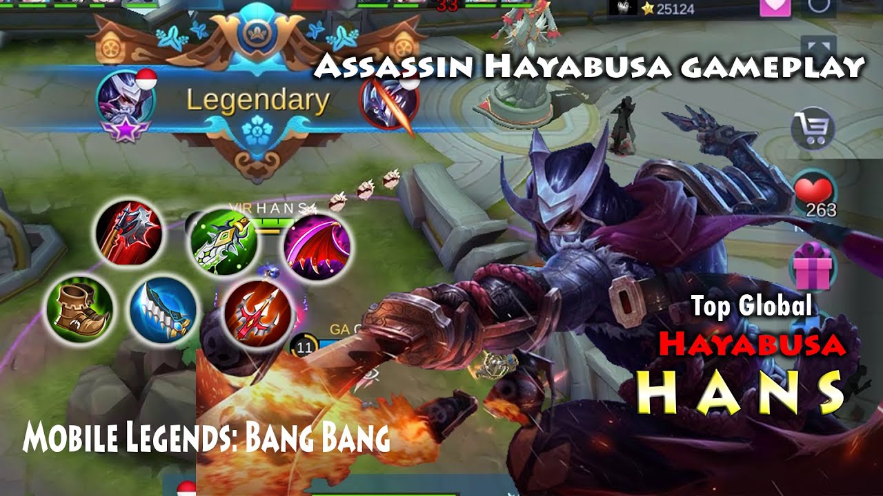 TOP GLOBAL Hayabusa by H A N S - Best Hayabusa Build Mobile Legends ...