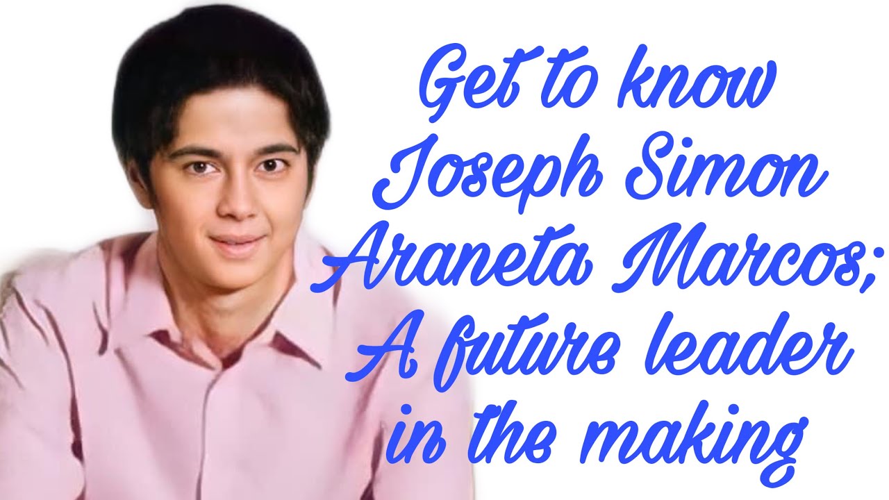 Kilalanin: Joseph Simon Araneta , Son of Bongbong Marcos - YouTube