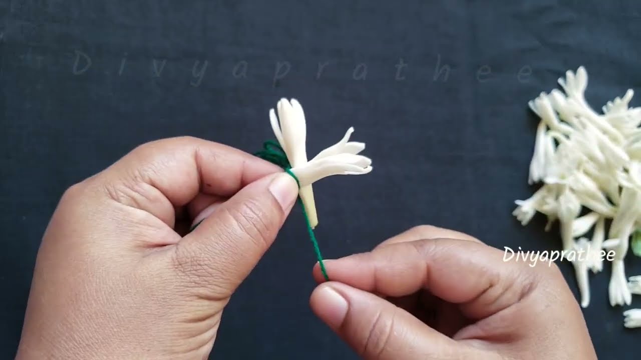 Tuberose and gold rose flower garland/poomalai/sampangi poo/fresh ...