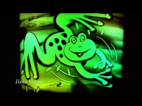 Sand Art and crafts for kids from Ilana Yahav. A Frog..