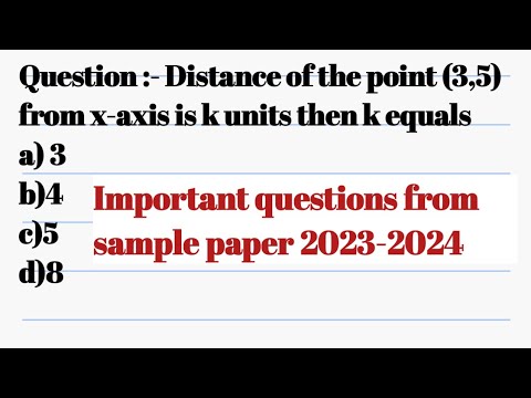 #The distance of the point (3,5) from x-axis is k units then k equals ...