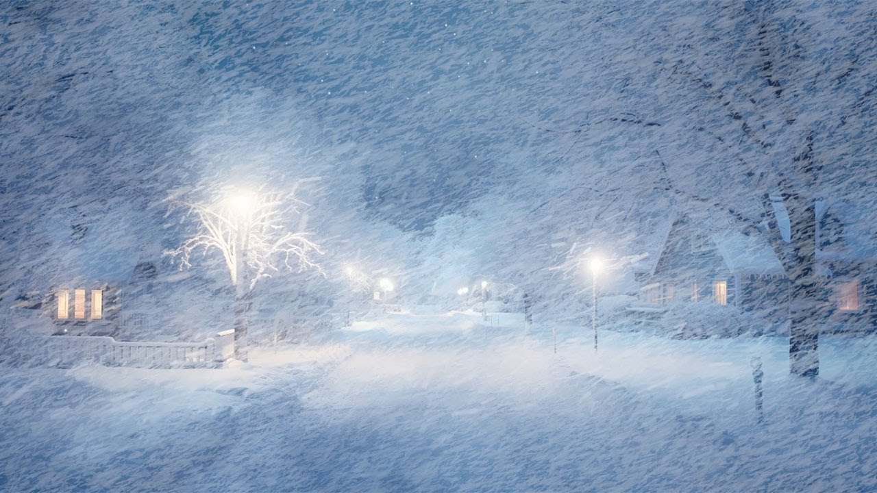 Snowstorm Sound Brings Howling Wind to the Village | Soothing Winter ...