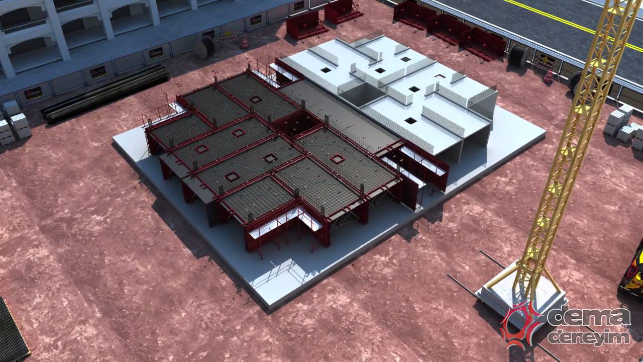 DEMA TUNNEL FORMWORK SYSTEM ANIMATION - YouTube