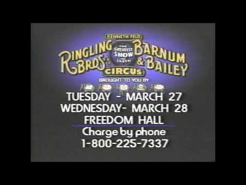 1990 Ringling Bros Barnum and Bailey Circus at Freedom Hall Louisville KY  Commercial