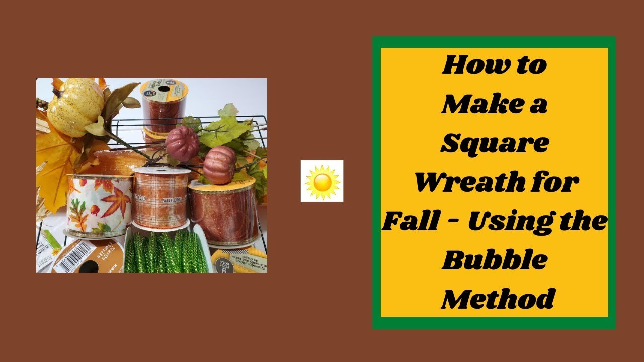 How to Make a Square Wreath Using Deco Mesh - Fall Themed - YouTube