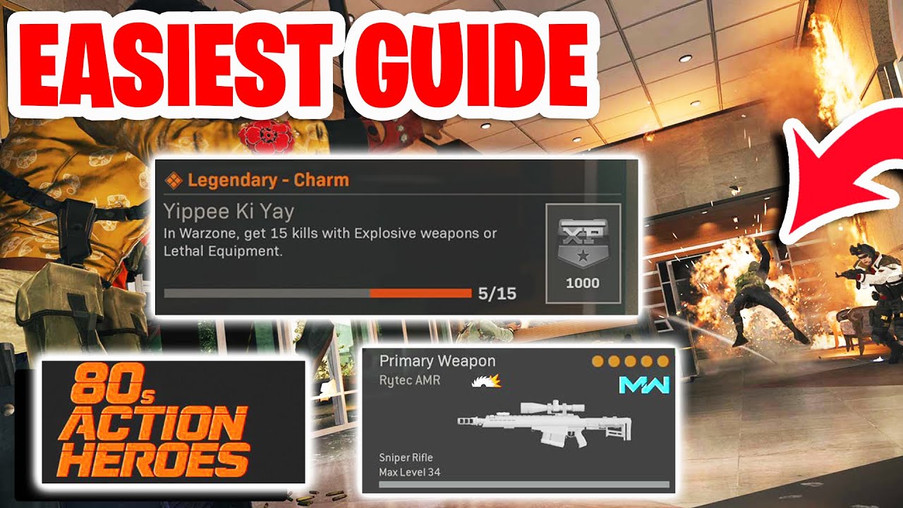 Easiest Guide For Explosive or Lethal Equipment Challenge Warzone 80s ...