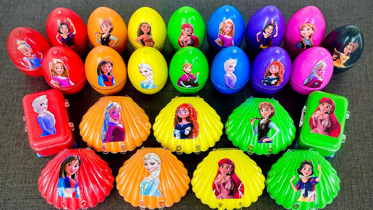 Disney Princess Slime 🌈 Discover Elsa's Frozen Slime Eggs with Anna ...