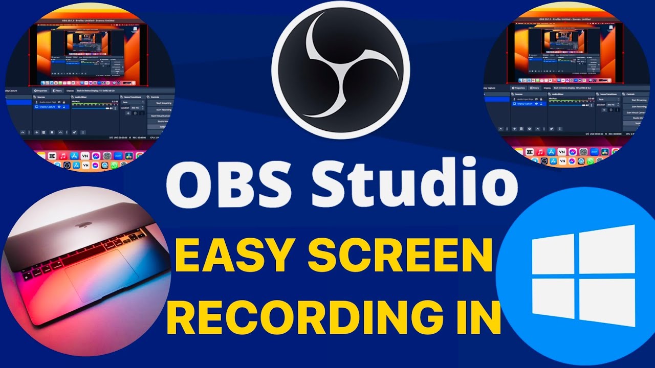 Use OBS STUDIO SCREEN RECORDING IN MACBOOK//WINDOW. OBS་ཀློག་ཀླད་ནང་བེད ...