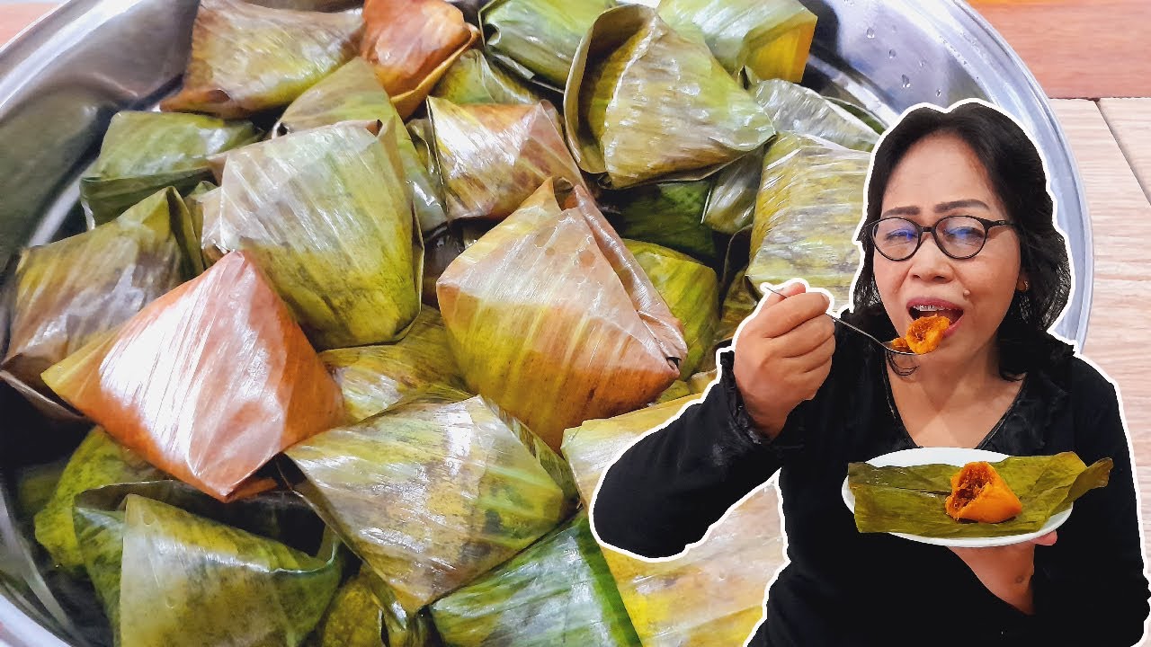 Cara membuat ubi lepet kuning || How to make yellow sweet potato lapet ...