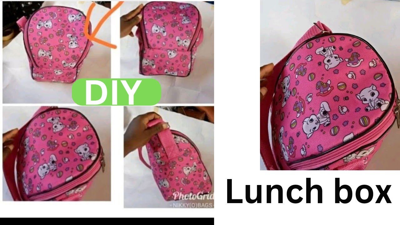 DIY Lunch box|how to sew/make lunch box|lunch bag cutting &sewing ...