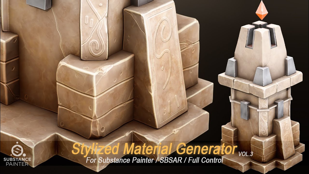 Stylized Material Generator For Substance Painter - YouTube