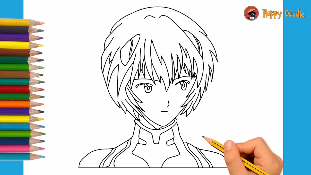 Inkscape Tutorial Trace Rei Ayanami Evangelion Vector Art Tracing An