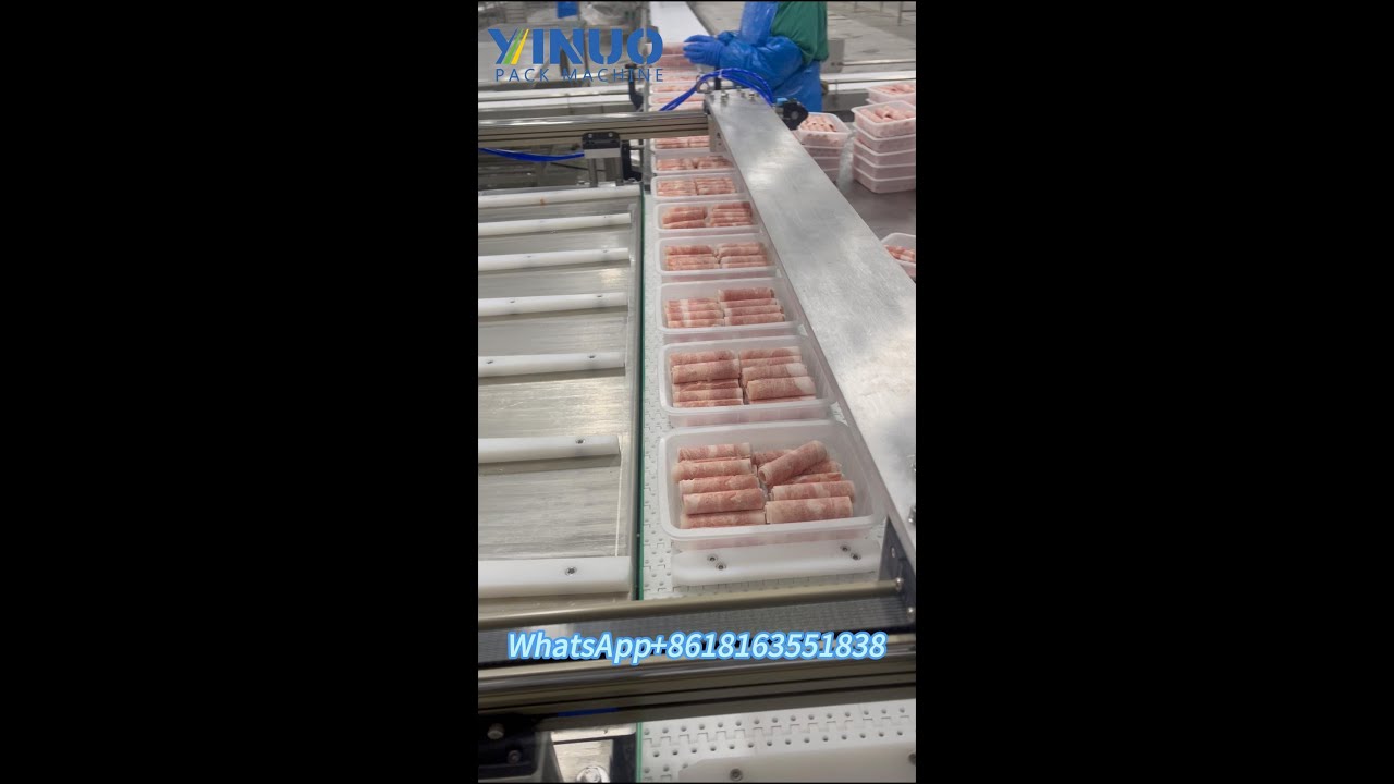 High Speed Food Tray Sealing Vacuum Packaging Line - YouTube