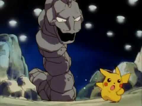 Pikachu scared of Onix...🤣 - YouTube