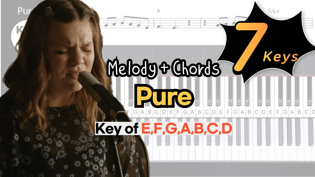 Pure -Abbie Gamboa & Upperroom | Key of E,F,G,A,B,C,DㅣPiano coverㅣWorship Piano Tutorials - YouTube
