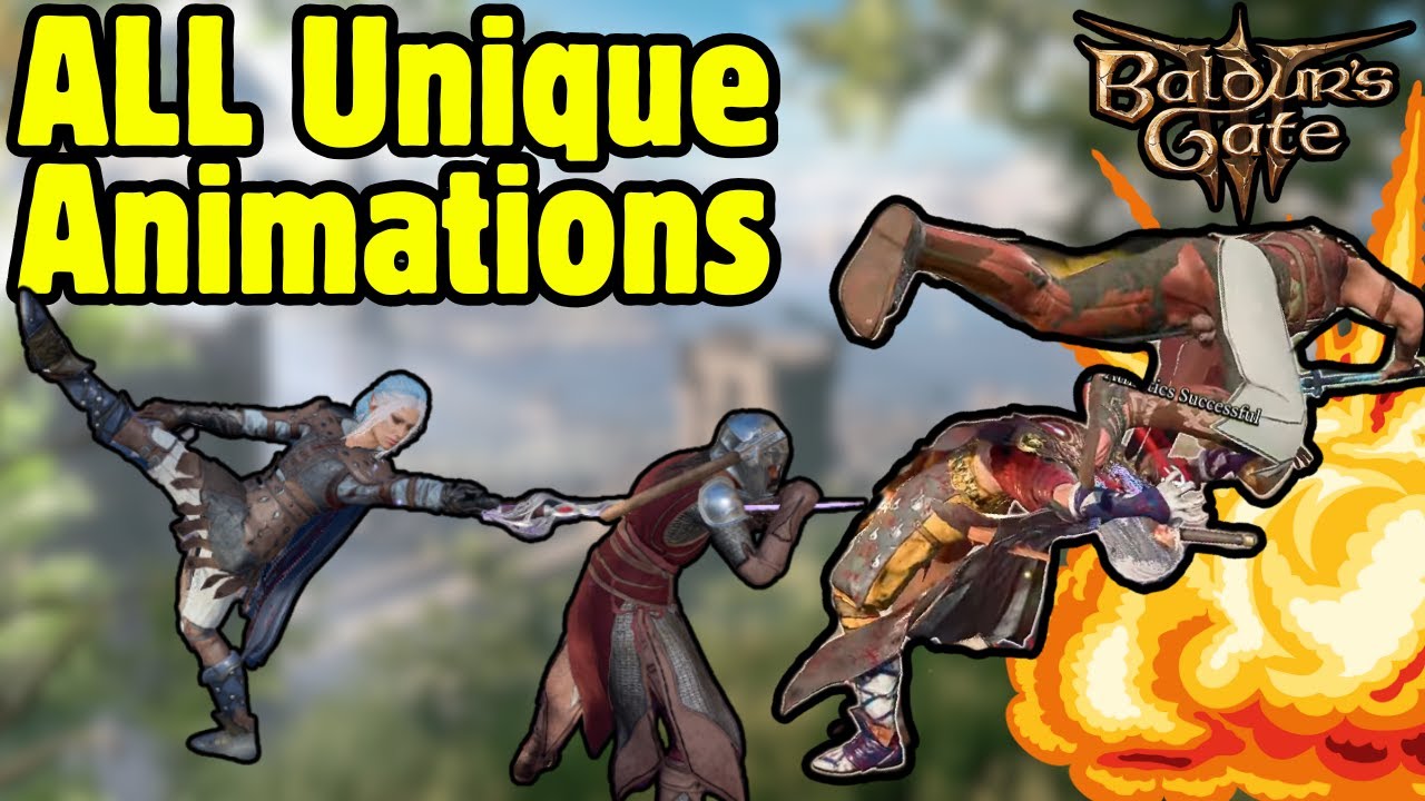 ALL NEW UNIQUE ANIMATIONS in Baldur's Gate 3 Patch 8 - YouTube