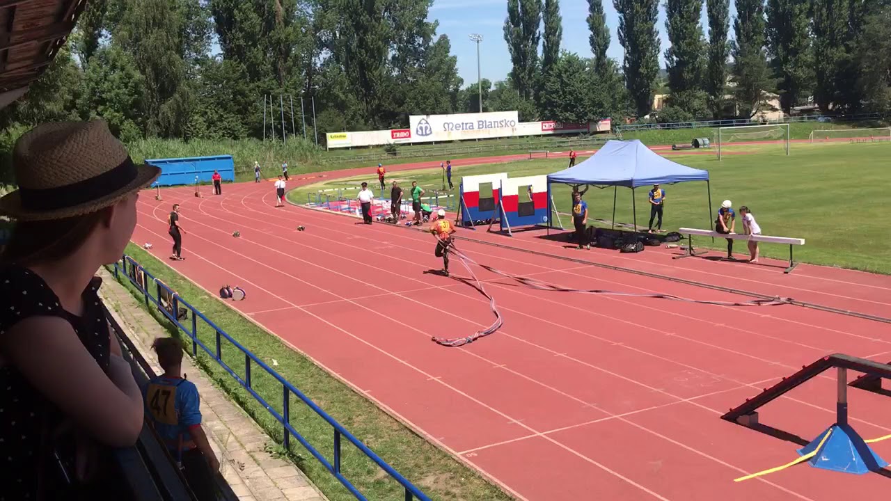 Jan Vach 100m - 1. pokus - Okresní kolo v PS Blansko 2019 - YouTube