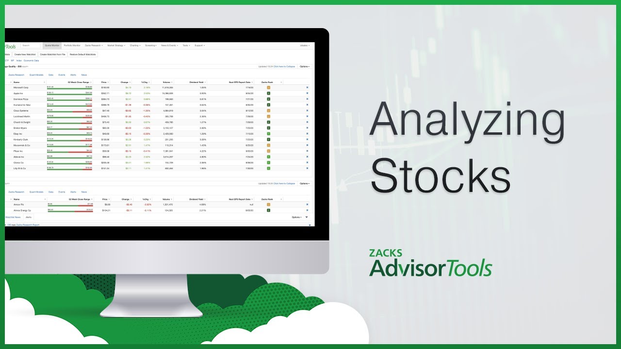 Analyzing Stocks with Advisor Tools - YouTube