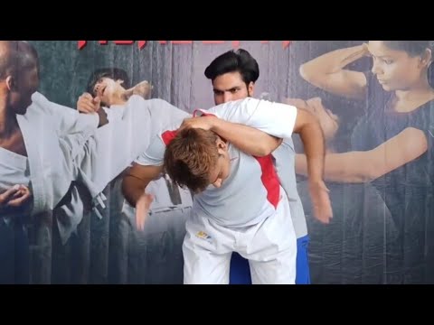 class-6 self defence training | How to defend triangle neck check ...