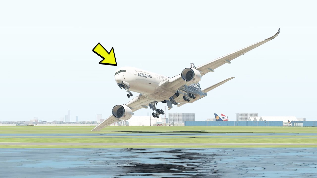Extremely Heavy Overload A350 Aircraft Tries To Take Off [XP11] - YouTube