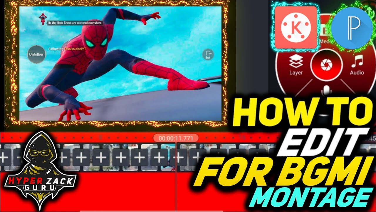 how to edit🔥//bgmi_ montage video 📽️like Abhay gaming best editing ...