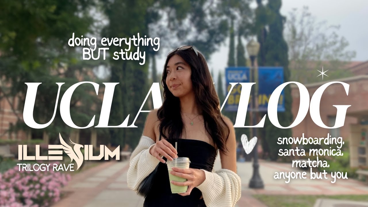 winter qtr at UCLA vlog | illenium trilogy rave, snowboarding, santa ...