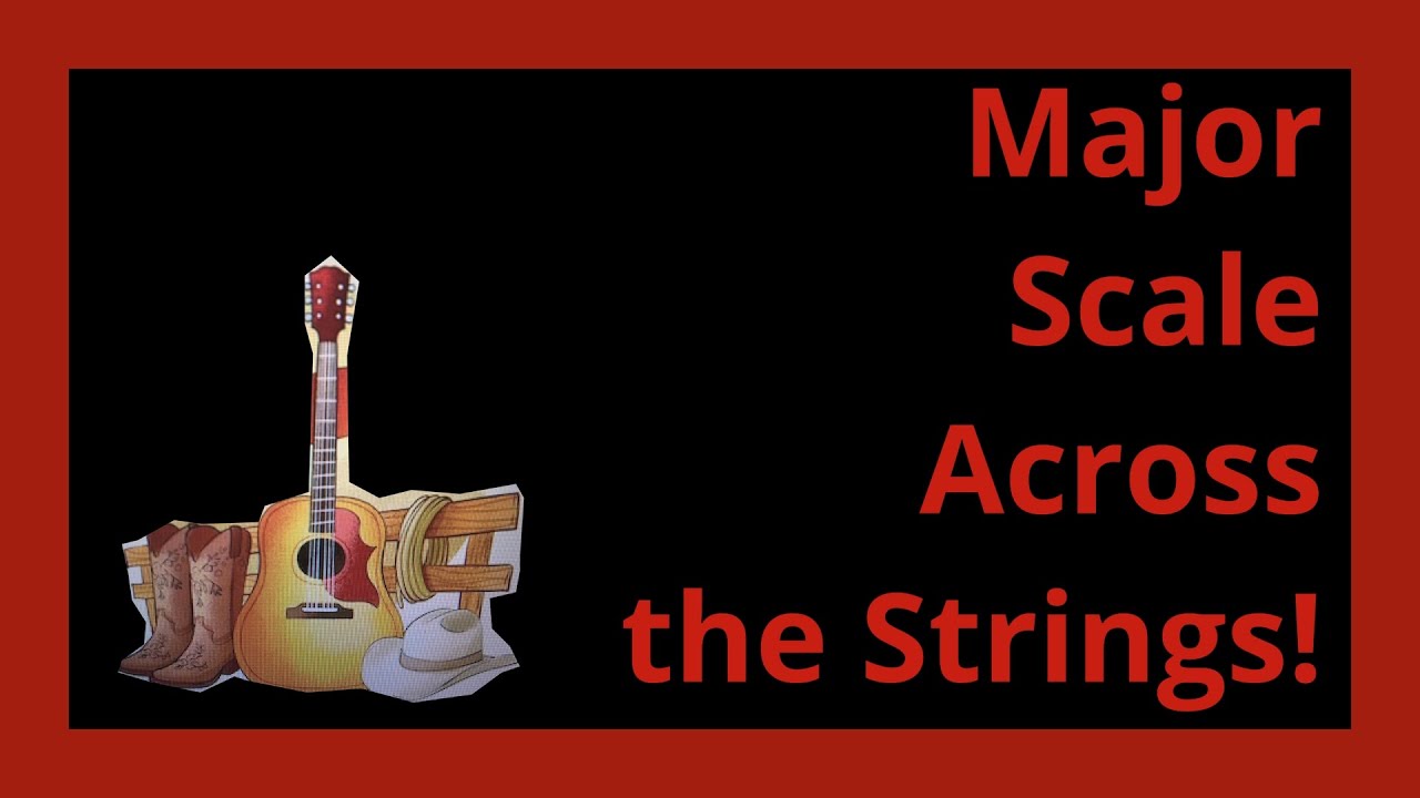 Major scale diagonal pattern guitar lesson - YouTube