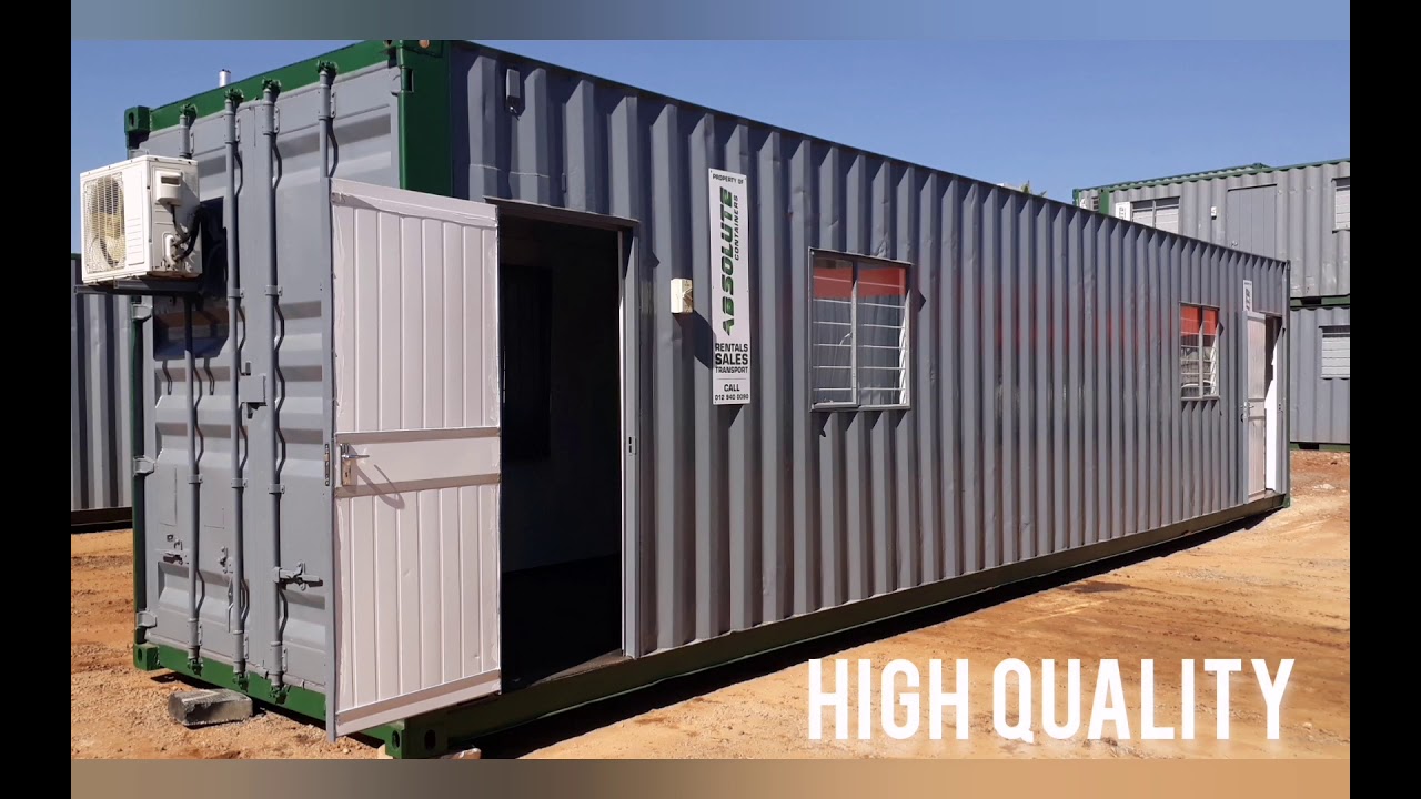 12m Office Container - YouTube