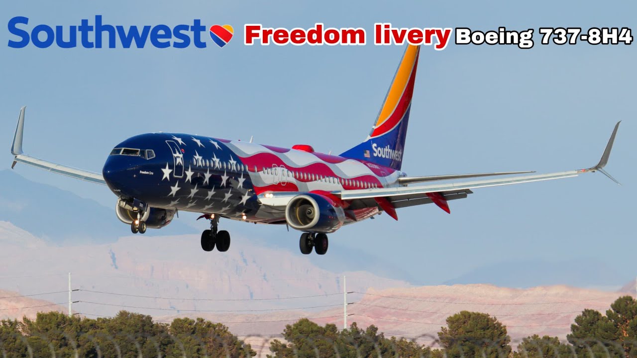 Freedom one livery landing at Albany International Airport - YouTube